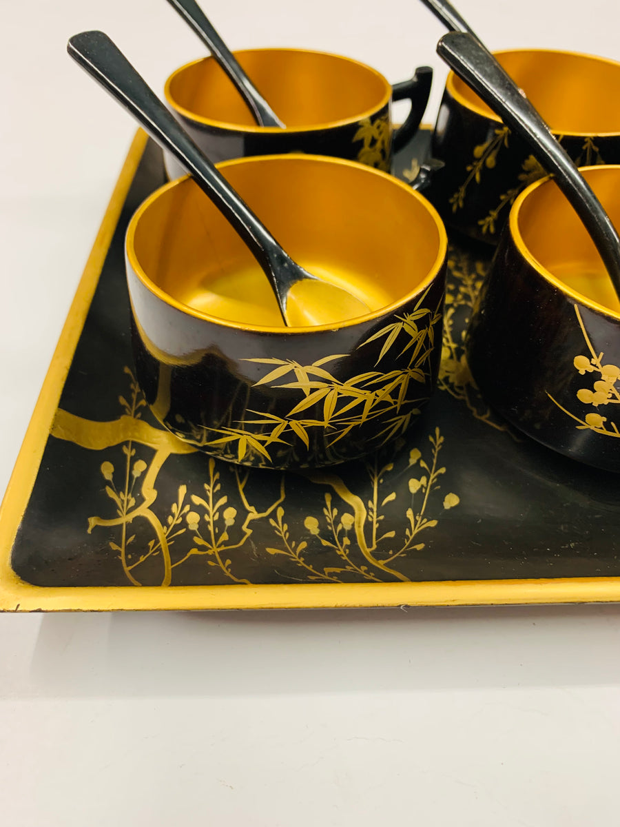 Oriental Lacquer tea set – Antique Alley