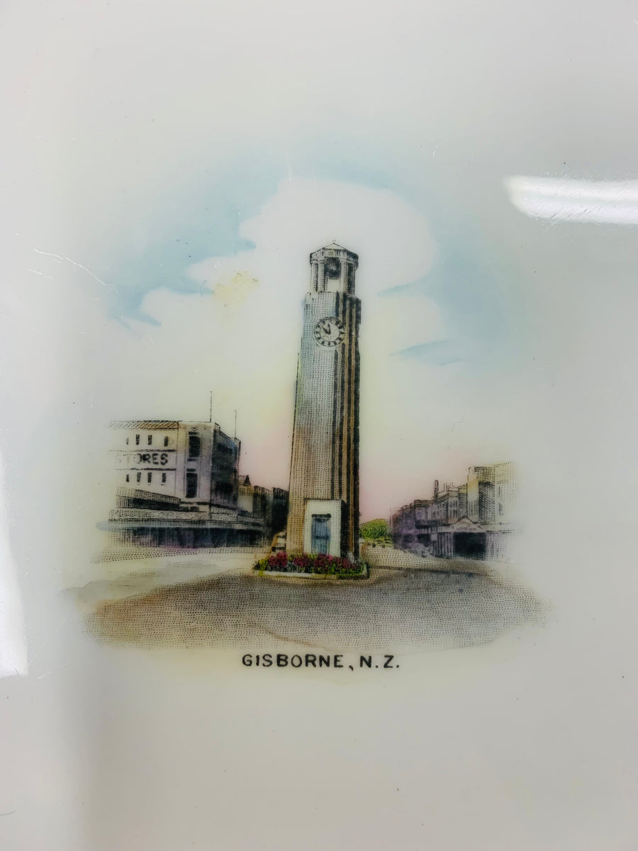 Shelley chinaware plate Gisborne Clock Tower – Antique Alley